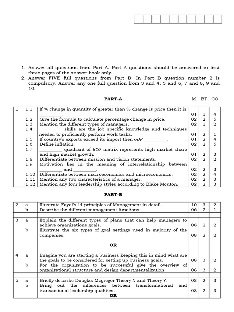 IOME QP1 | PDF | Market (Economics) | Demand