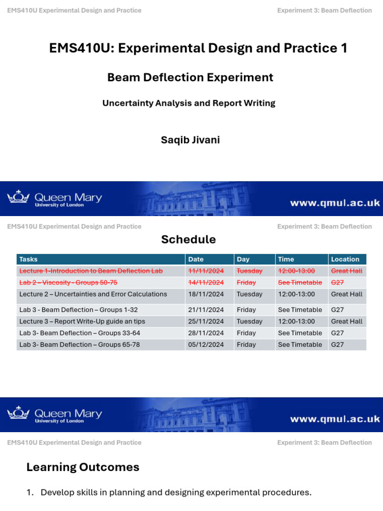 Lecture 2 Beam Deflection | PDF | Observational Error | Significant Figures