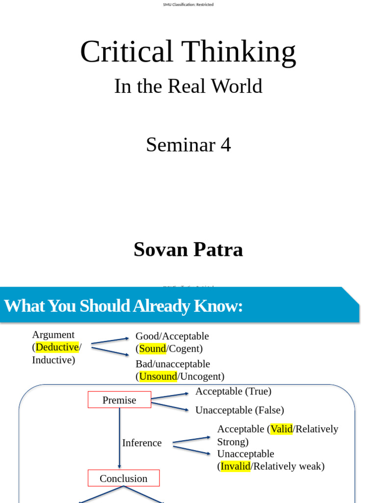 CTRW Lecture 4 Slides xxxx | PDF | Argument | Inference