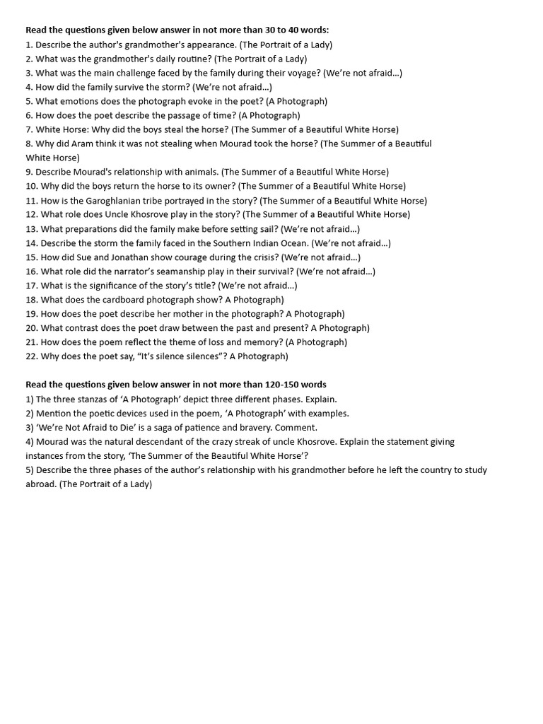 Literary Analysis Questions and Answers | PDF