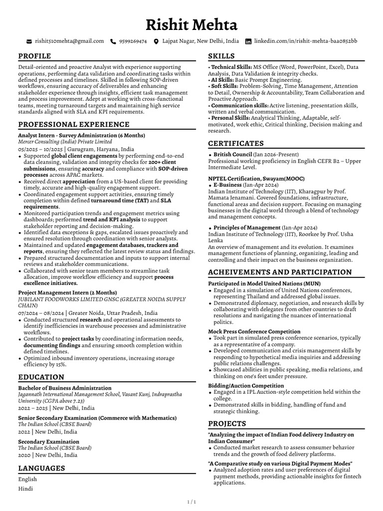 Rishit Mehta Resume a 1.1 | PDF