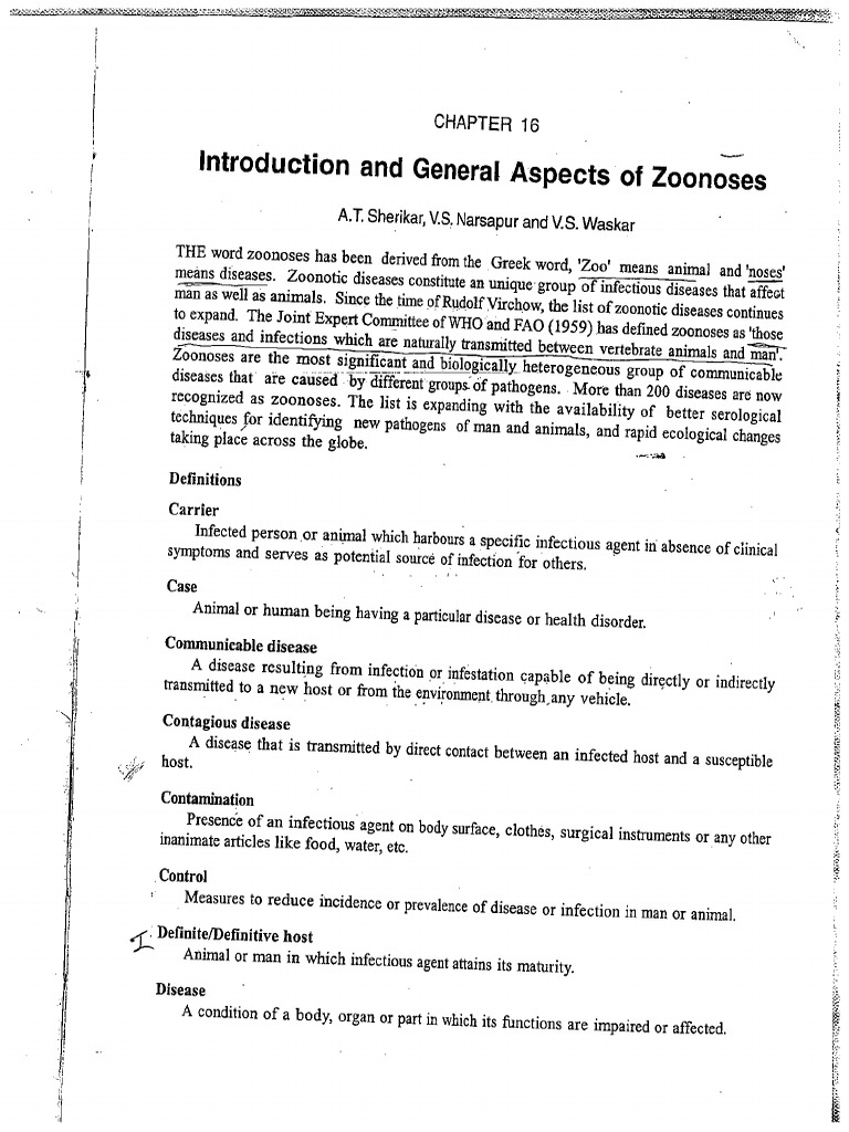 Zoonoses classification definition role of animals aand bird ...
