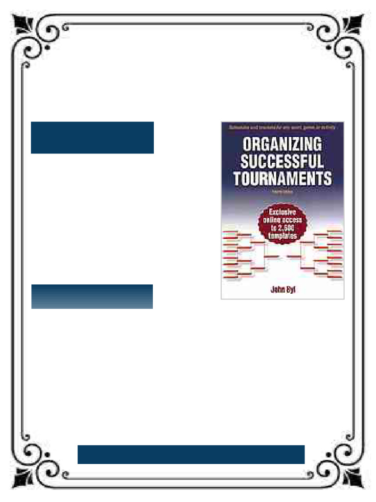 Organizing successful tournaments Fourth Edition John Byl ebook ...