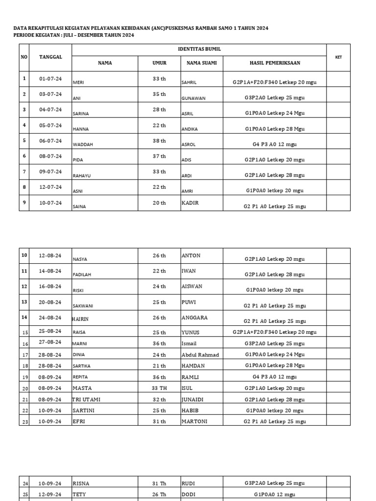 Data Bumil Juli - Des 2024_compressed-1 | PDF