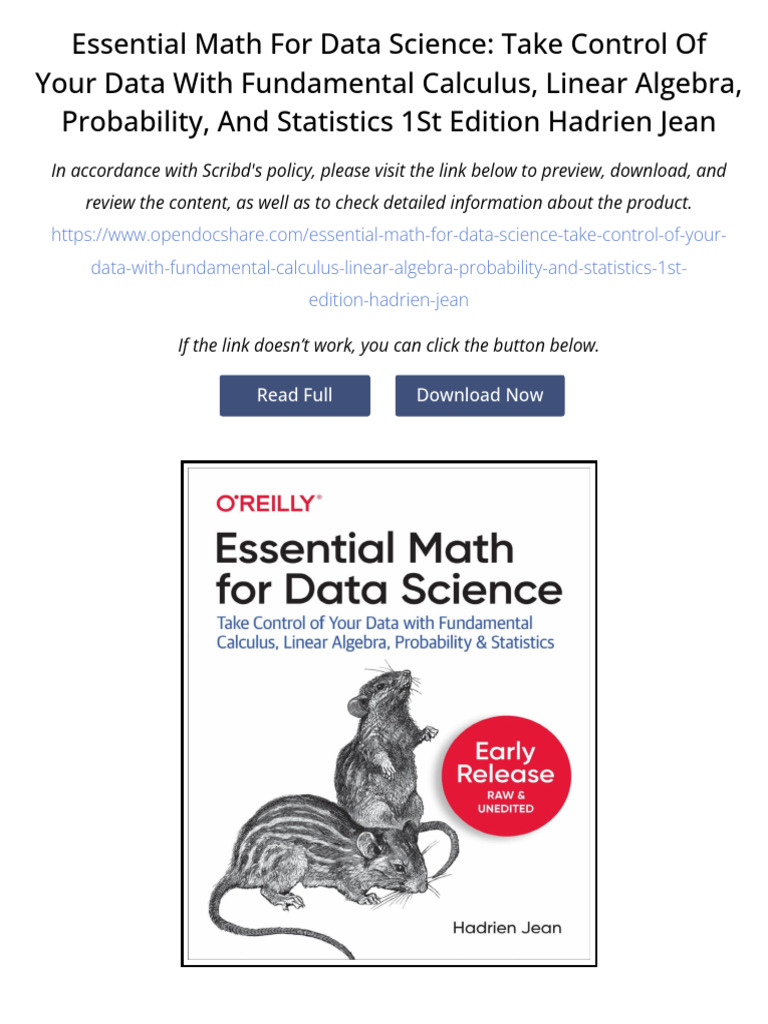 Essential Math for Data Science: Take Control of Your Data with ...
