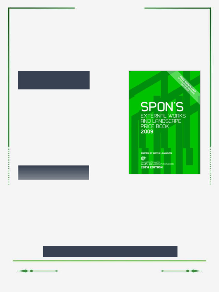 Spon s External Works and Landscape Price Book 2009 28th Edition Davis ...