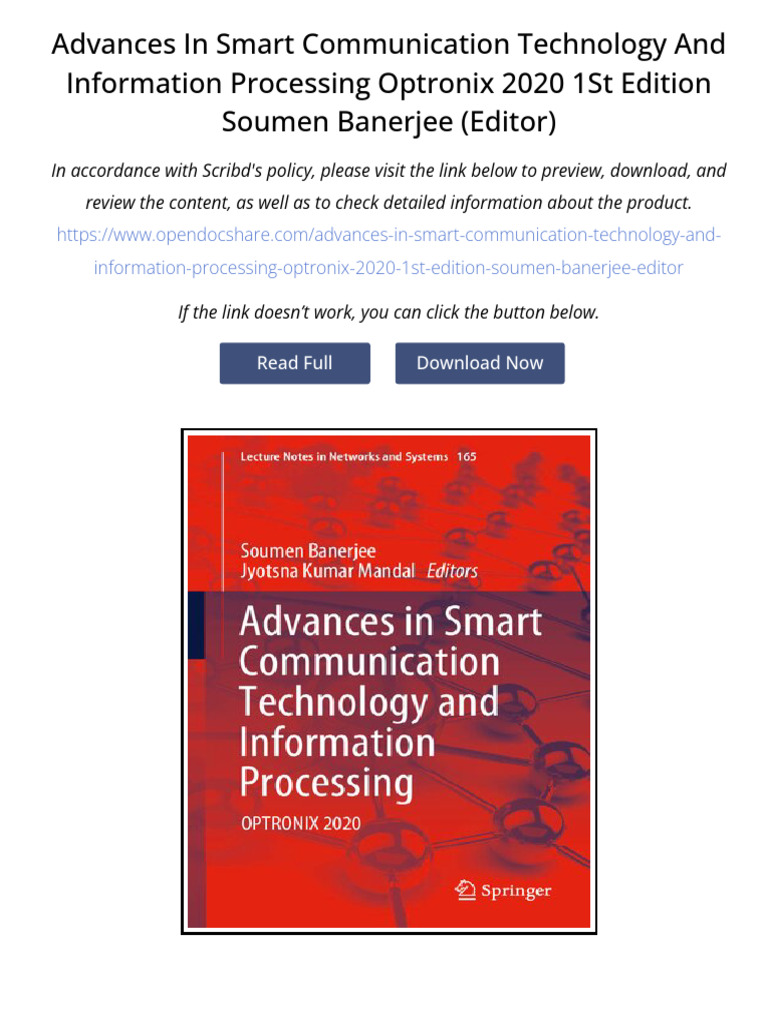Advances in Smart Communication Technology and Information Processing ...