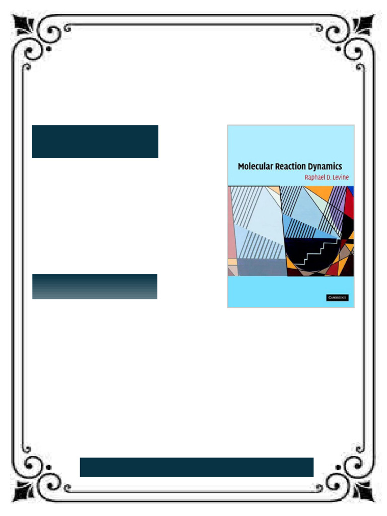 Molecular Reaction Dynamics 1st Edition Raphael D. Levine ebook pro ...