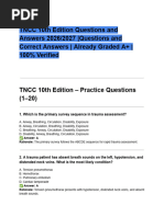 TNCC 2025 Exam Questions & Answers | PDF | Major Trauma | Shock ...