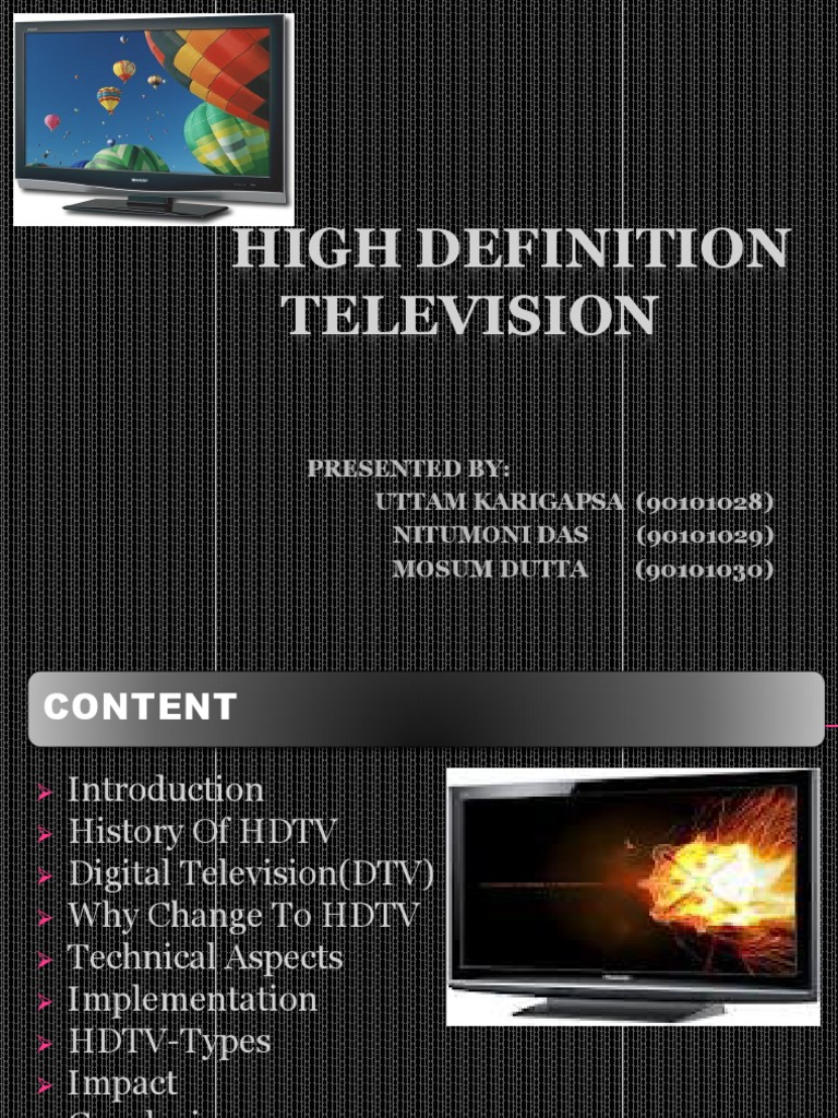 High Definition Television | PDF | High Definition Television | Digital ...
