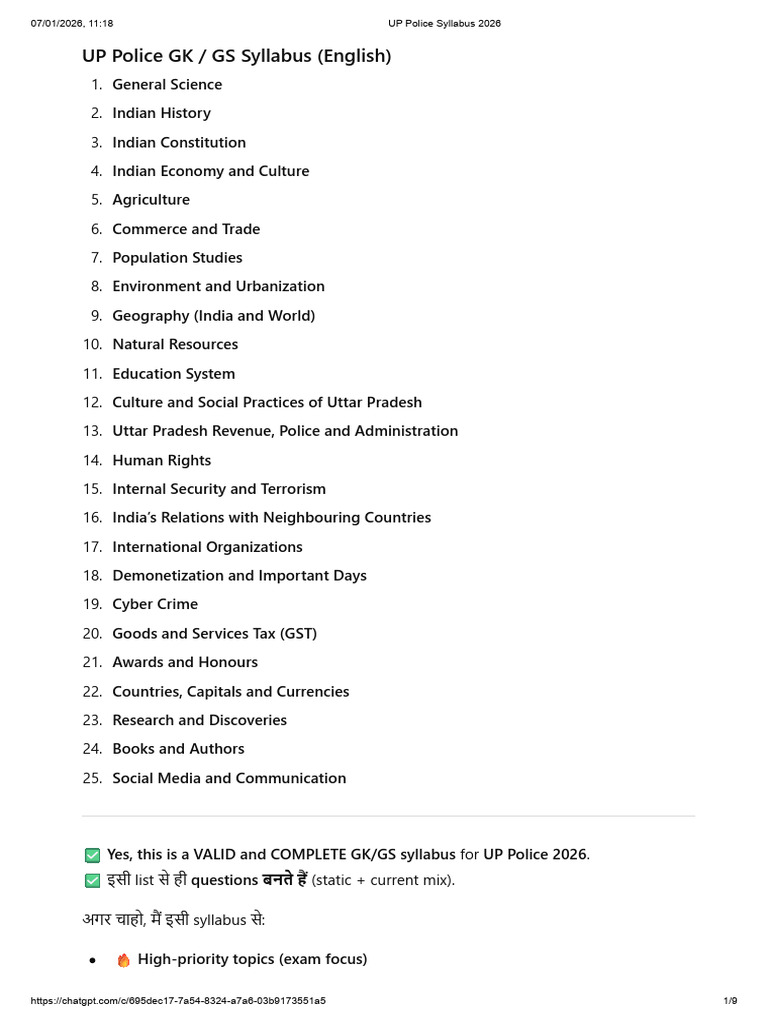 Gs Syllabus | PDF | Agriculture | Natural Environment