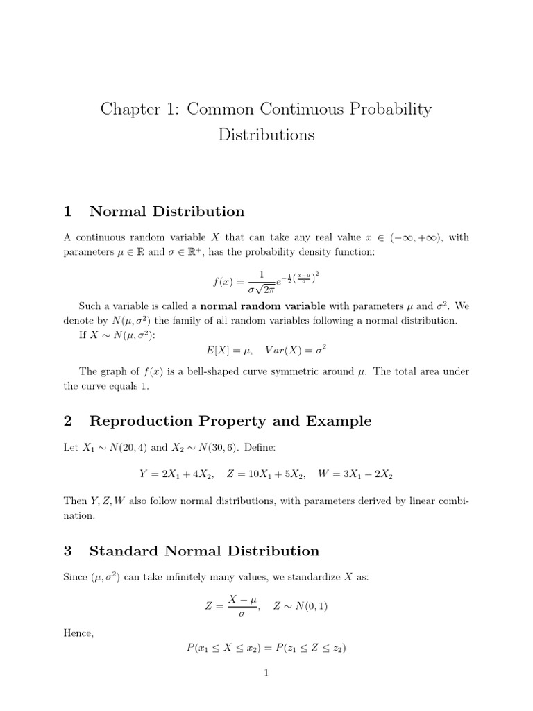 Understanding Continuous Probability Distributions | PDF | Normal ...