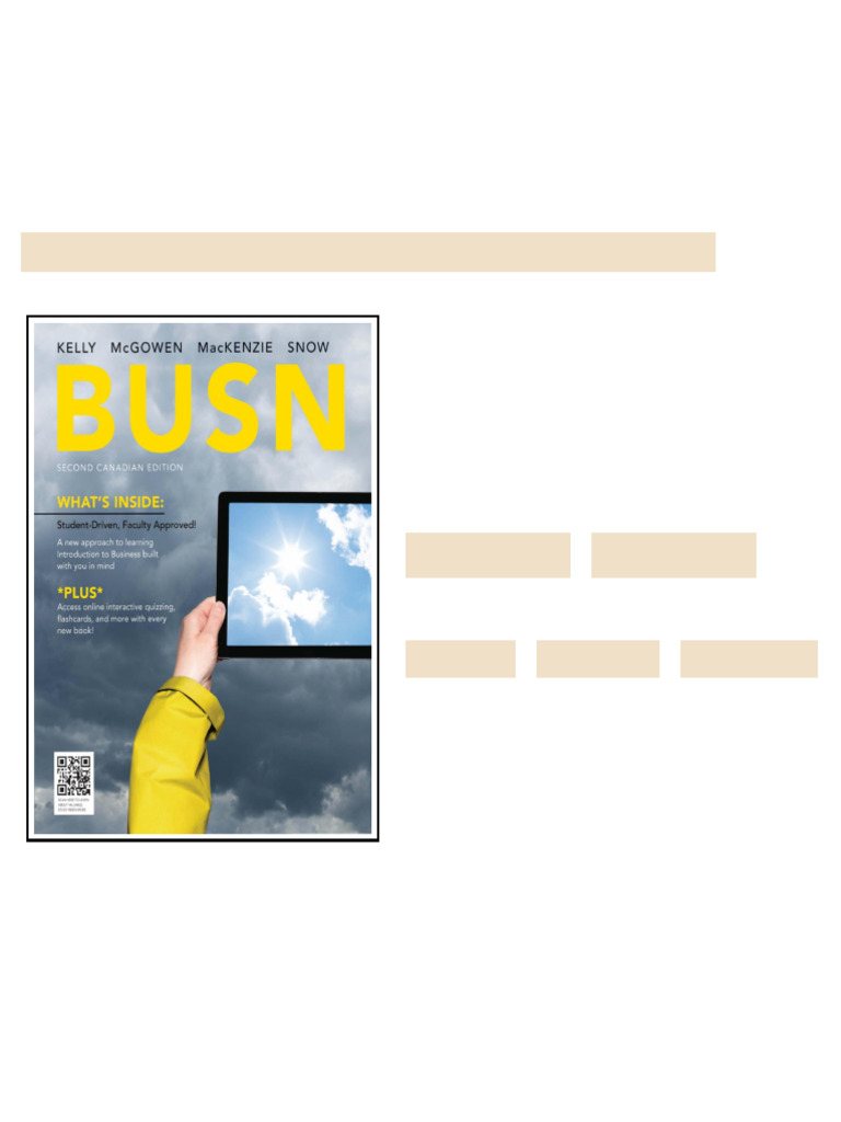 BUSN 2nd Canadain Edition 2e 2 by Marce Kelly available any format | PDF