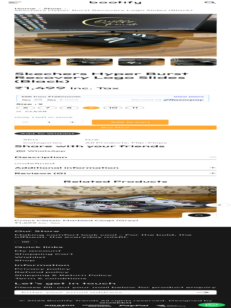 Skechers Hyper Burst Recovery Logo Slides (Black) Bootify Trends | PDF