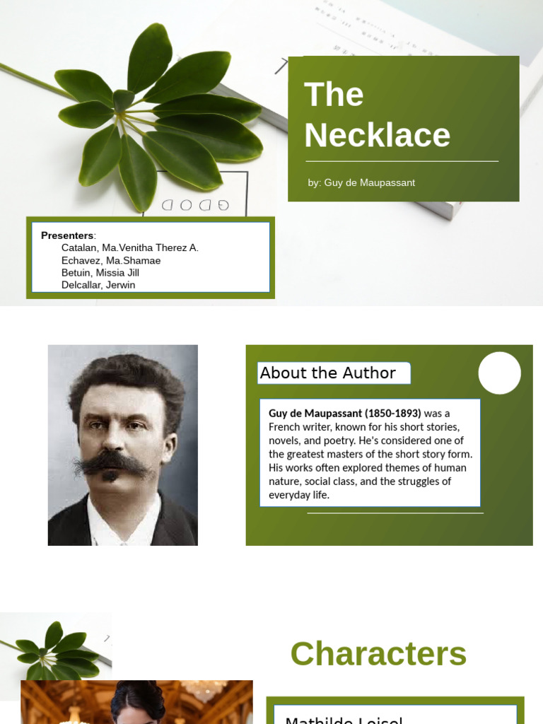 Analysis of "The Necklace" by Maupassant | PDF