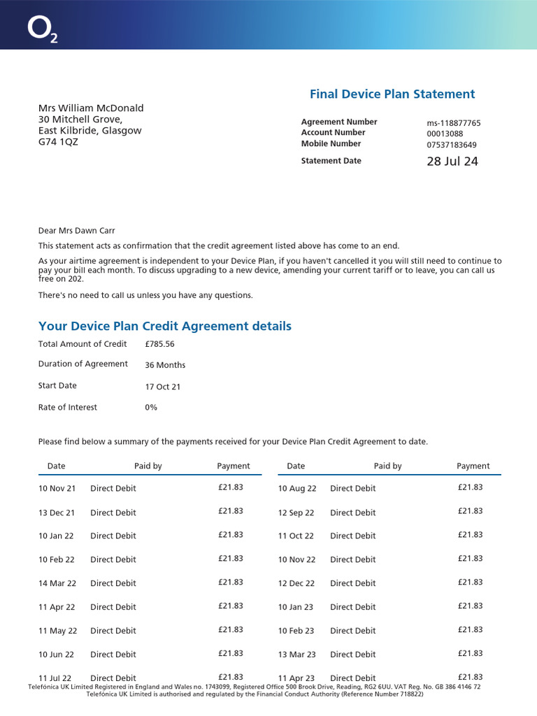Device Plan Statement | PDF | Credit | Finance & Money Management