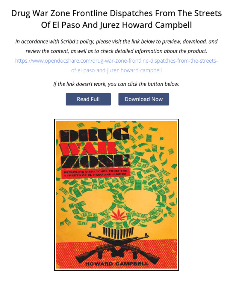 Drug War Zone Frontline Dispatches From The Streets Of El Paso And ...