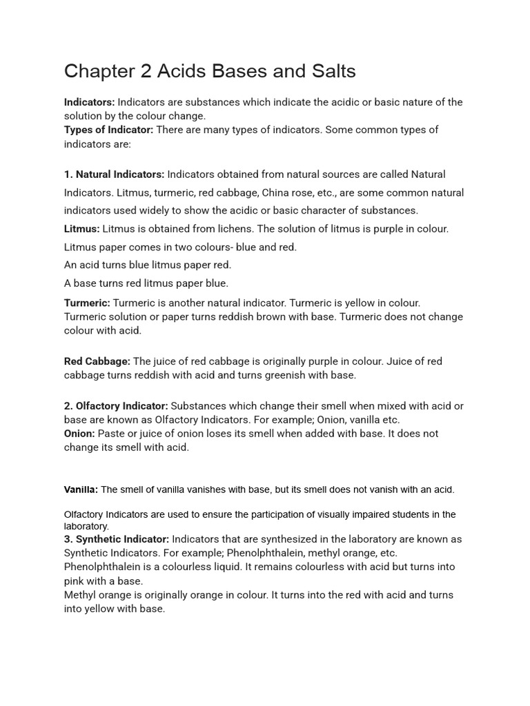 _Acids Bases and Salts | PDF | Sodium Carbonate | Sodium Bicarbonate