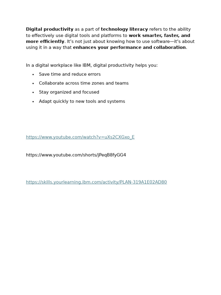 Digital Literacy | PDF