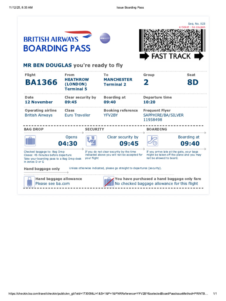 Issue Boarding Pass | PDF