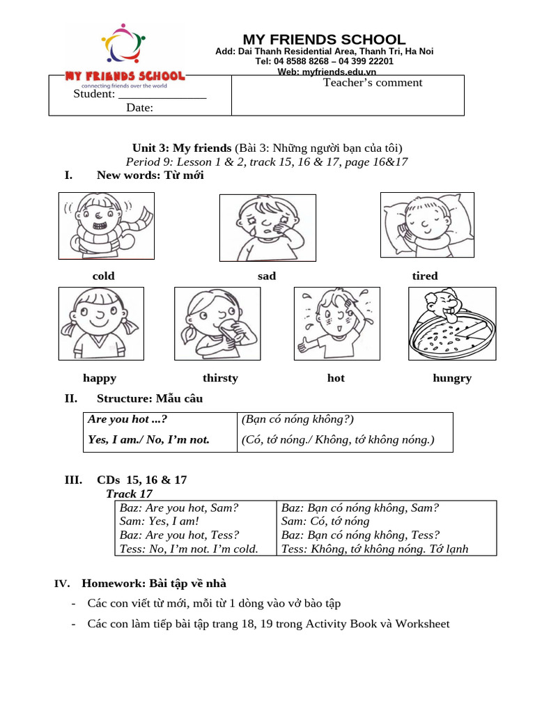 9. Unit 3-Lesson 1+2 | PDF