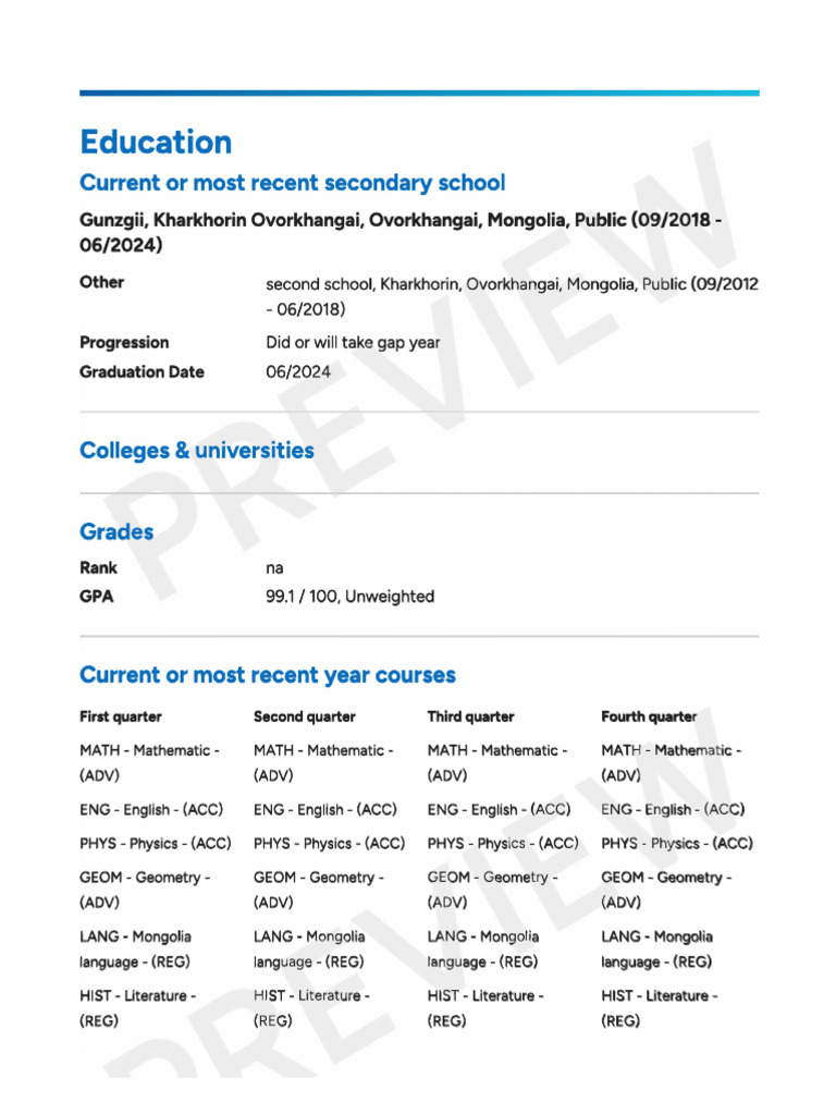 Common App _ Common App Course | PDF