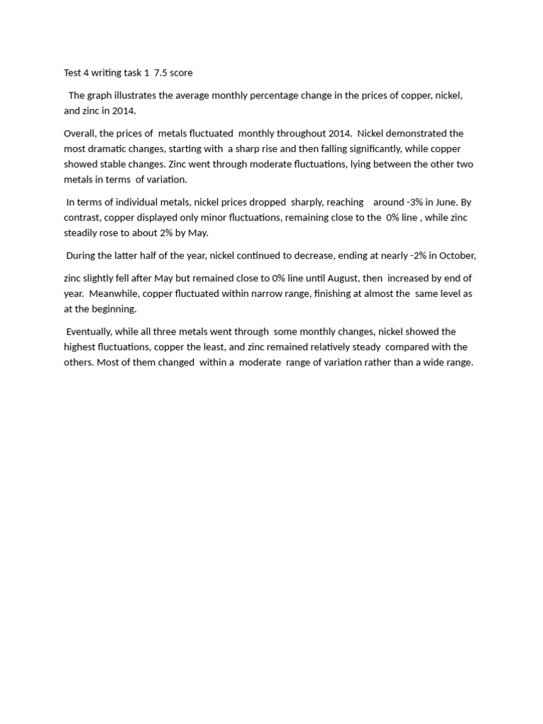 Test 4 Writing Task 1 | PDF