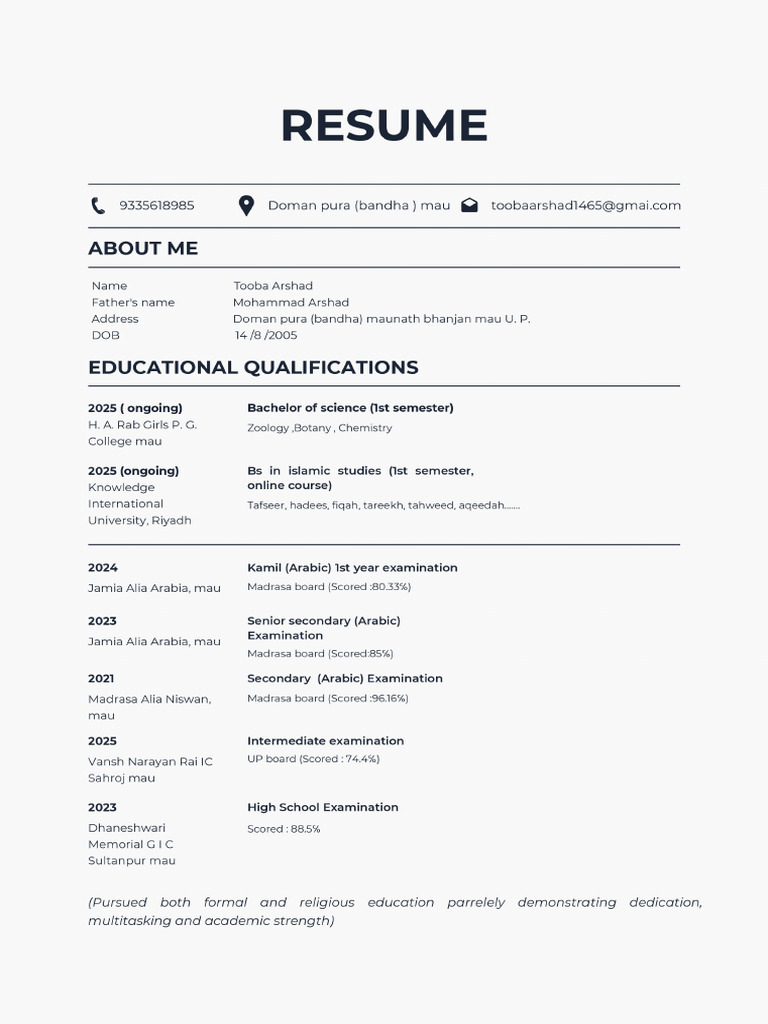 Black and White Clean Professional A4 Resume_20251105_184624_0000 | PDF