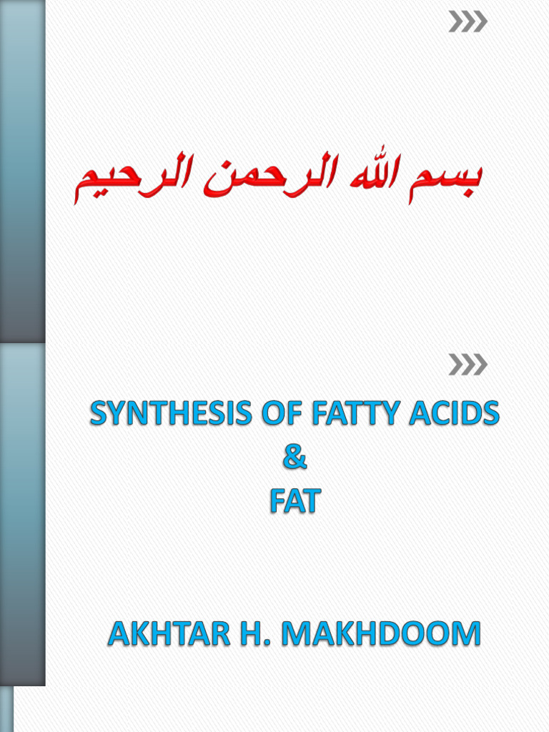 FA & TAG CVS I | PDF | Biosynthesis | Biochemistry