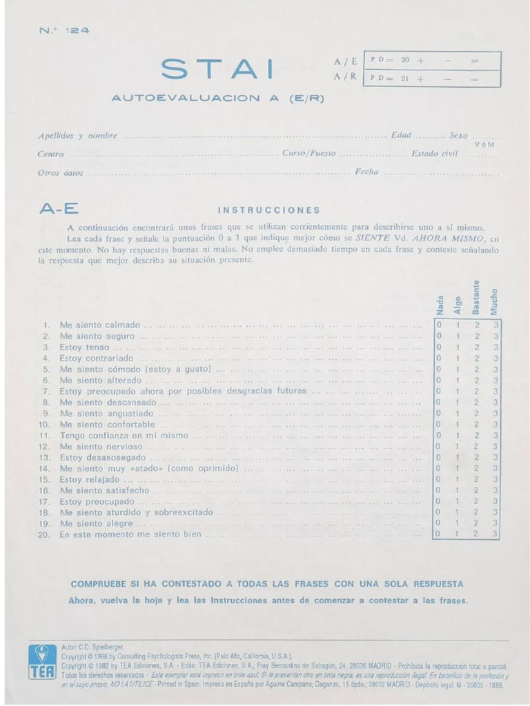 Stai | PDF