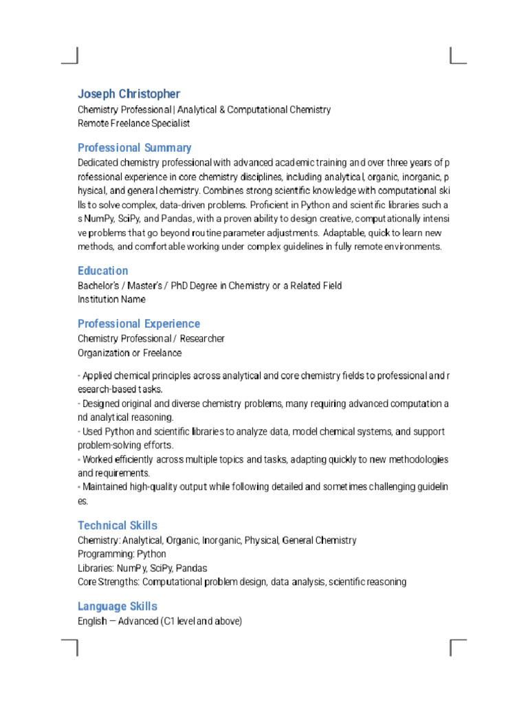 Joseph Christopher Resume Phoenix | PDF