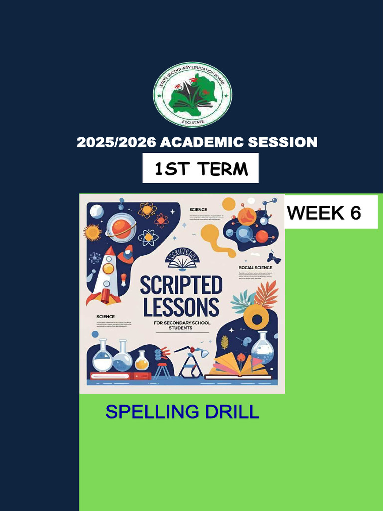 Spelling Drill 1st Term Week 6 | PDF