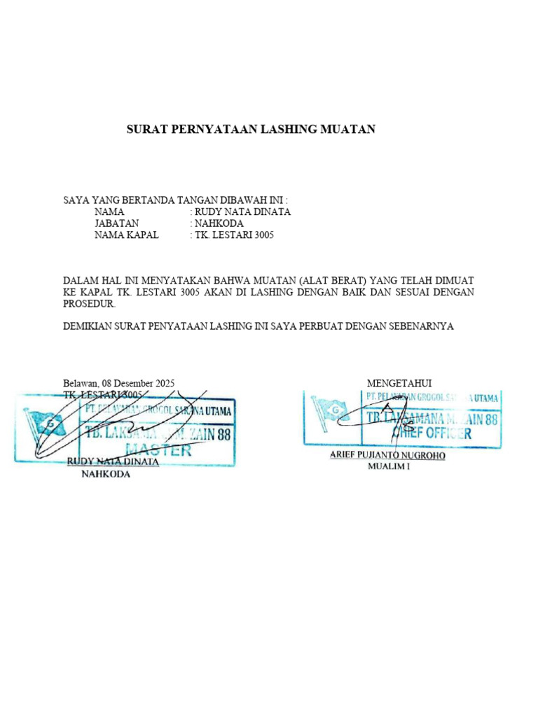 Master Declaration Lashing | PDF