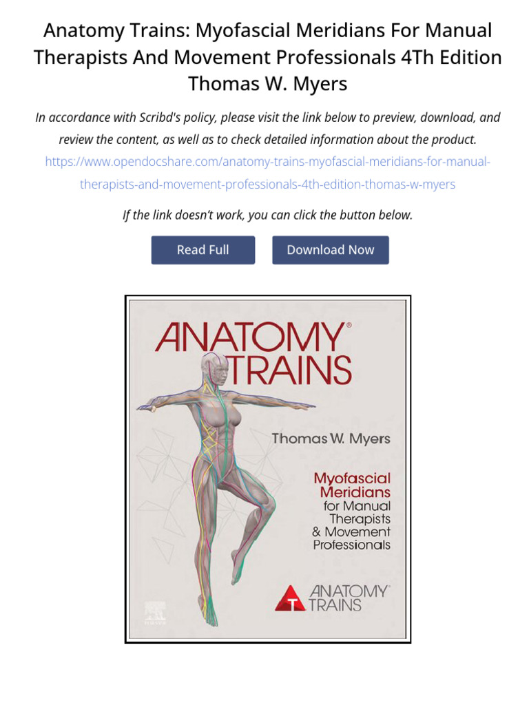 Anatomy Trains: Myofascial Meridians for Manual Therapists and Movement ...