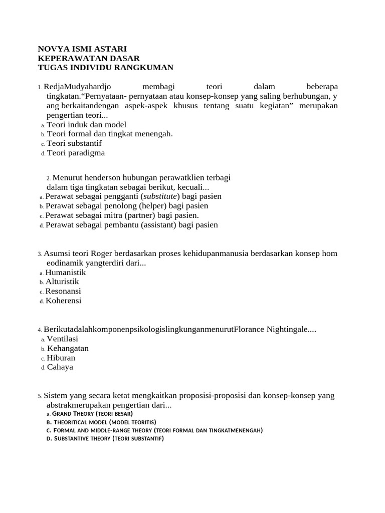 Tugas KDK Novya Ismi Astari | PDF