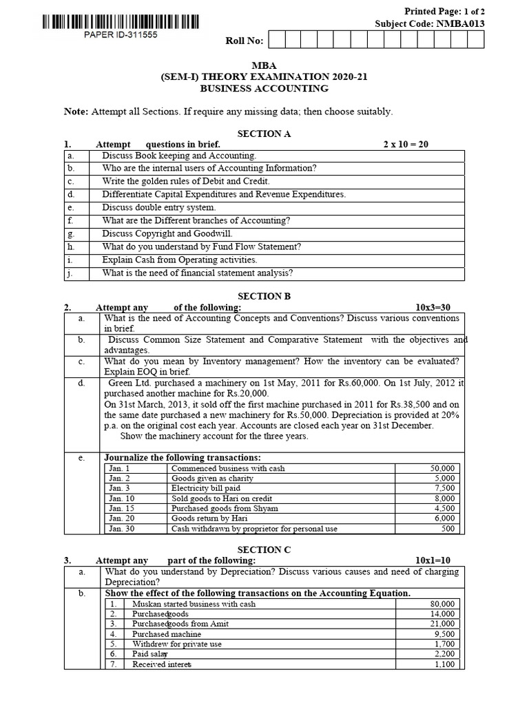 Financial Accounting And Analysis. 2021 to 2023 | PDF | Debits And ...
