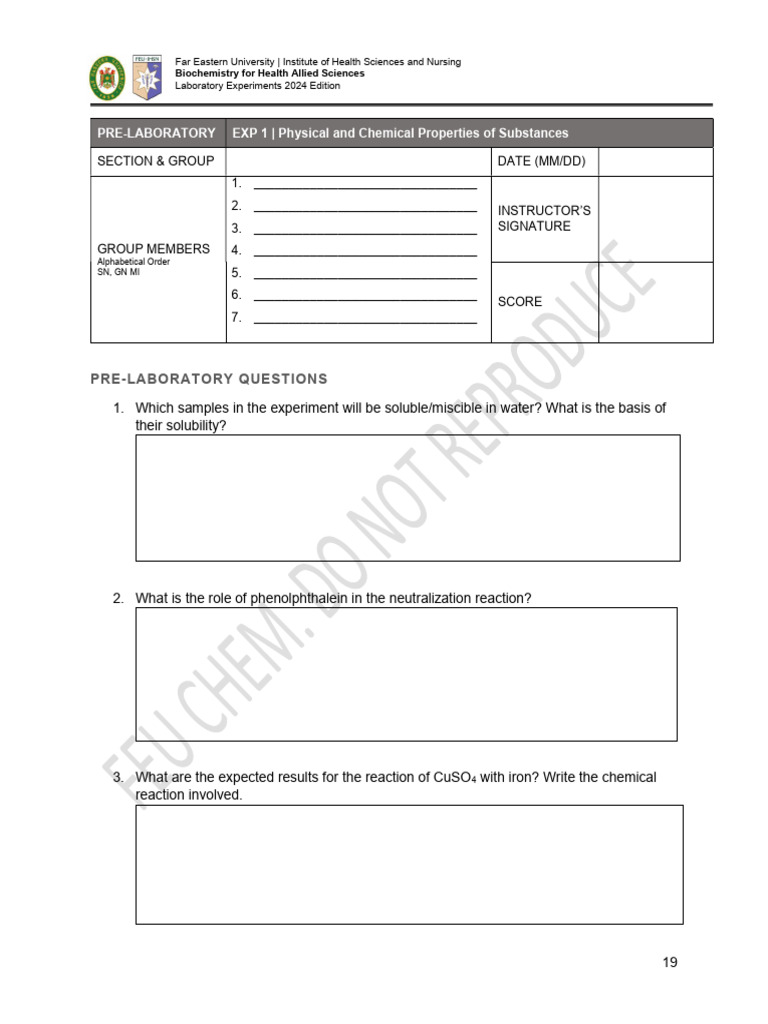 %5BPre Lab+Sheet%5D+Experiment+1+ +Physical+and+Chemical+Properties+of ...