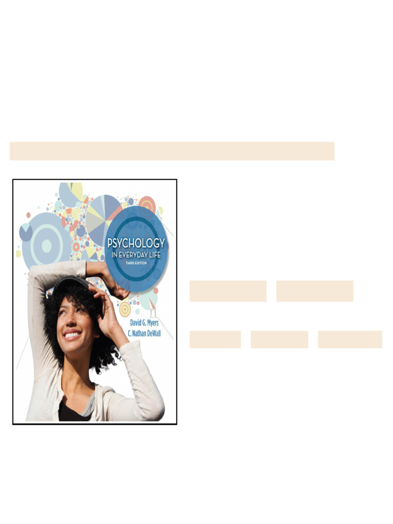 Psychology in Everyday Life 3rd Edition by Myers David G full | PDF