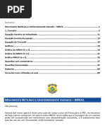Tabela de Fórmulas MU e MUV | PDF