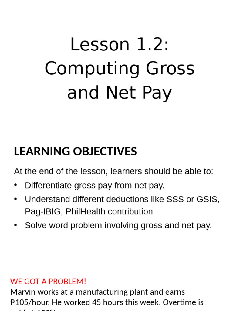 Gross-and-net-pay-2 | PDF | Tax Deduction | Employment