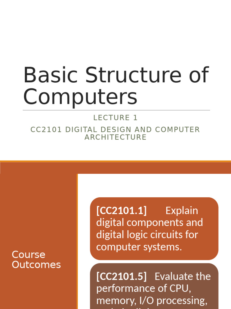 chapter 1 -Basic Structure of Computers_week 1 | PDF | Read Only Memory ...