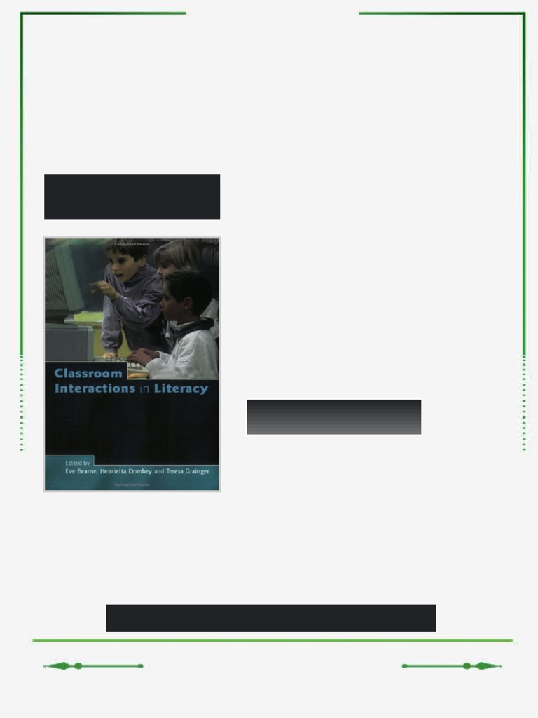 Classroom Interactions in Literacy 1st Edition Eve Bearne ebook long ...
