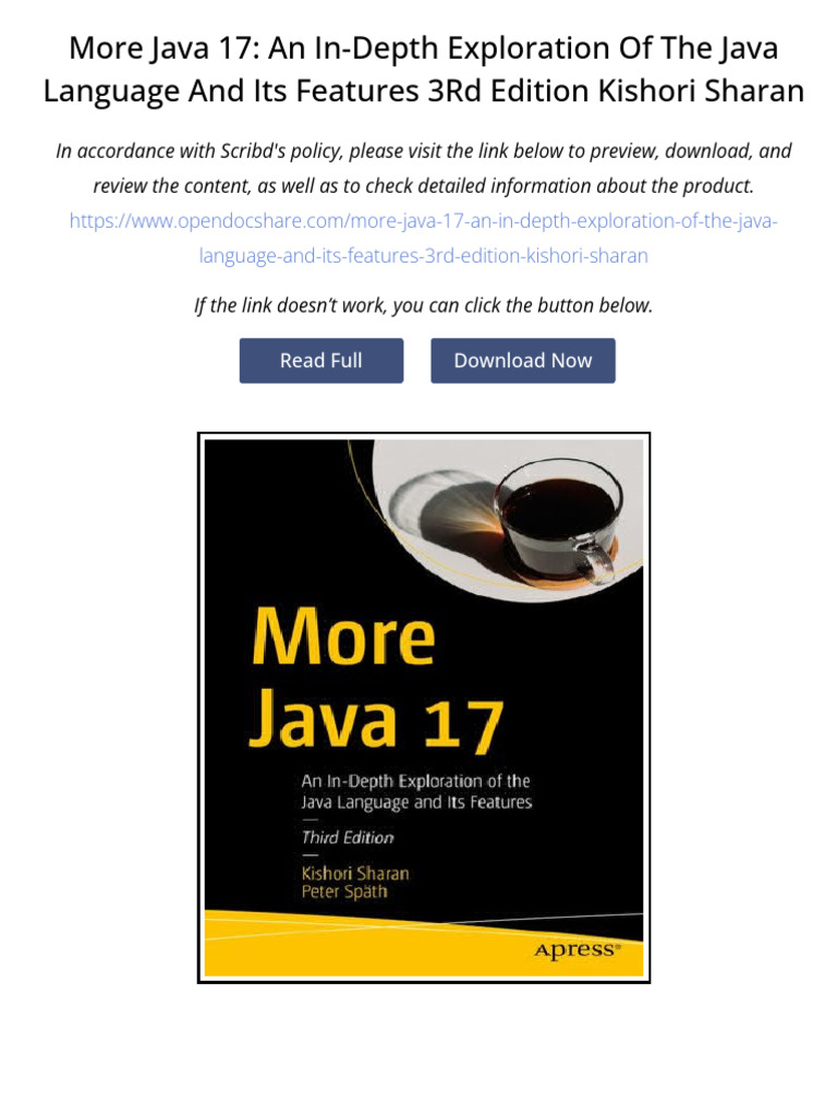 More Java 17: An In-Depth Exploration of the Java Language and Its ...