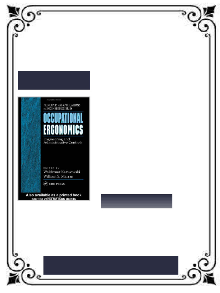 Occupational Ergonomics Engineering and Administrative Controls ...
