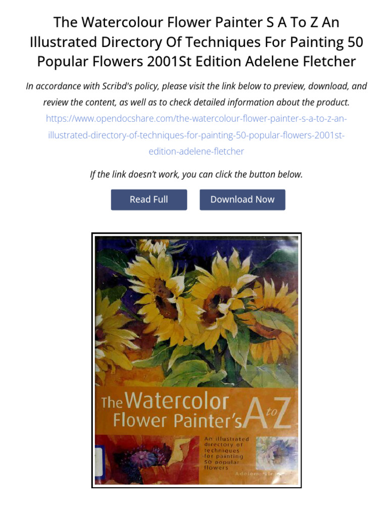 The Watercolour Flower Painter s a to Z An Illustrated Directory of ...