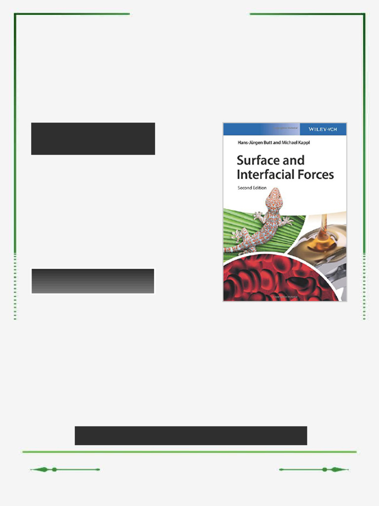 Surface and Interfacial Forces 2nd Edition Hans-Jürgen Butt ebook ...
