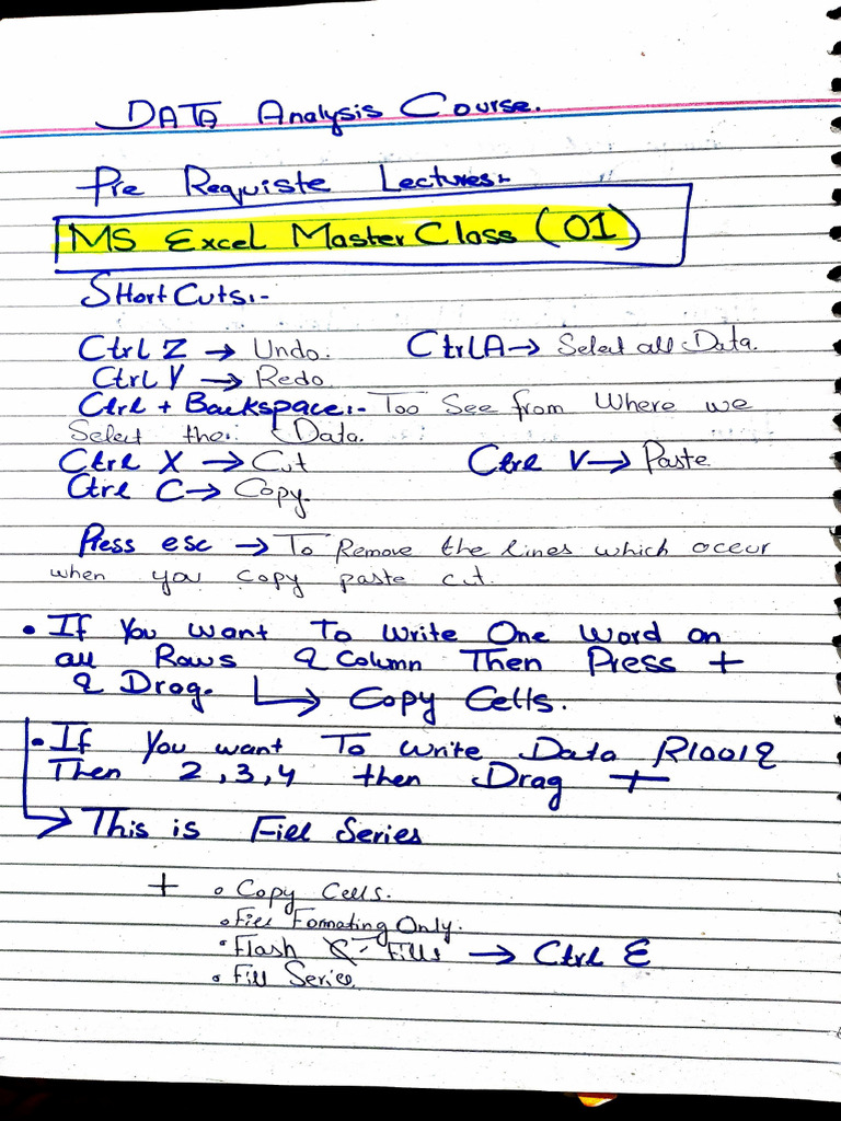 Data Analysis Notes, Before VLookup | PDF