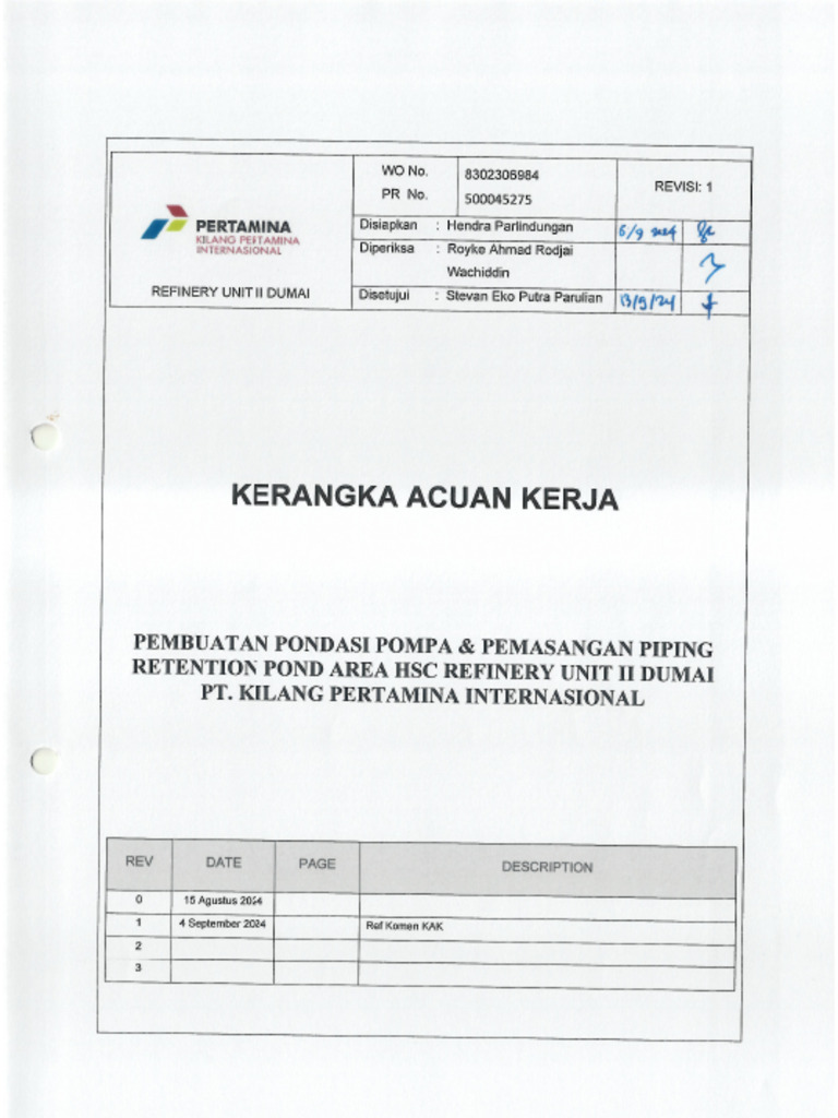 KAK Pondasi Pompa | PDF