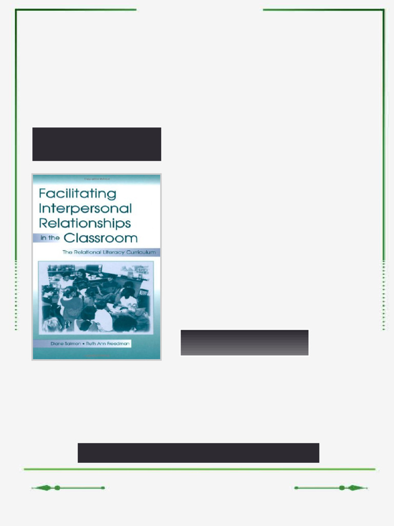 Facilitating interpersonal Relationships in the Classroom the ...
