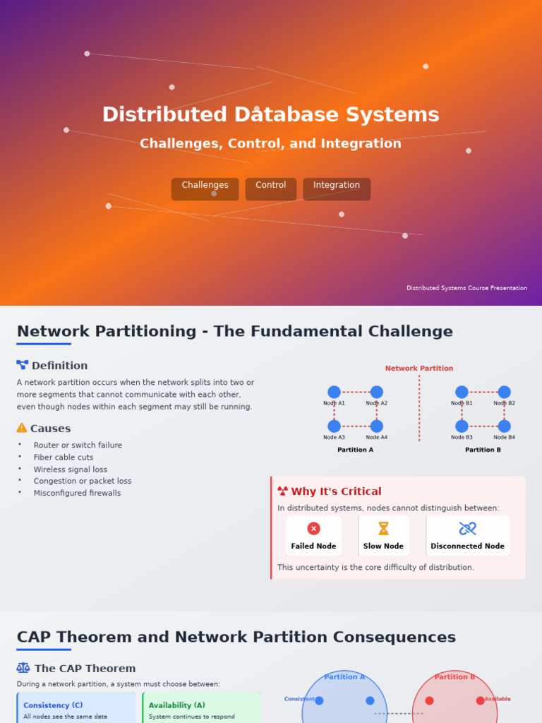 Distributed Database Systems_ Challenges, Control, And Integration ...
